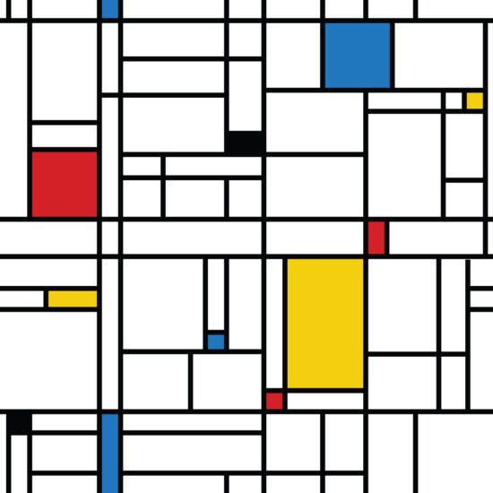Mosaic Piet Mondrian Wallpaper – Abstract Geometric Colorful