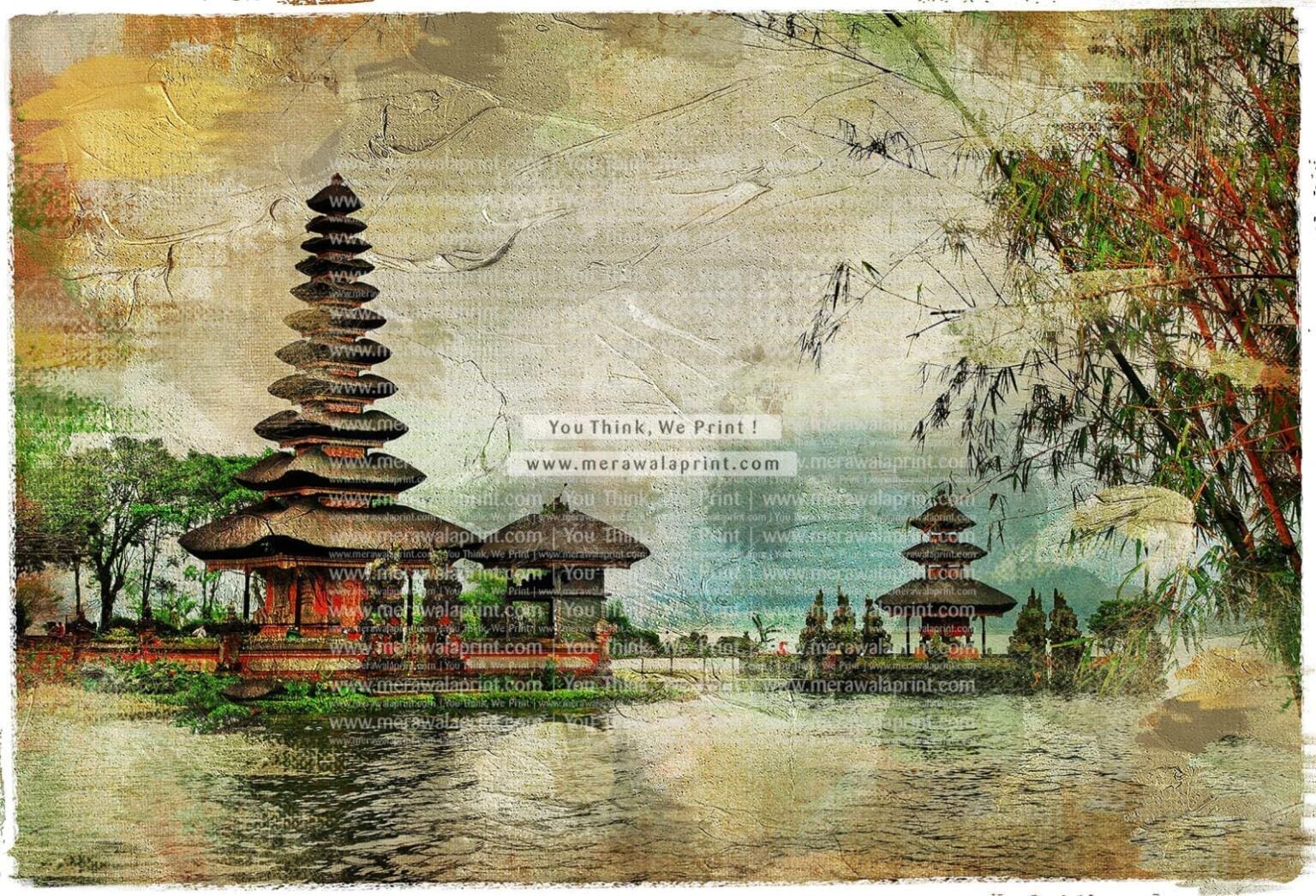 Mysterious Balinese Temple – Merawalaprint | Landscape Canvas Print ...